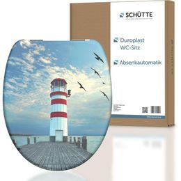 Schütte Schütte - Duroplast WC-Sitz lighthouse, mit Absenkautomatik, Toilettendeckel, Klodeckel, WC-Sitz, WC-Sitz mit Absenkautomatik - Motiv