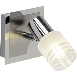 Brilliant Lampe Lea led Wandspot eisen/chrom/weiß 1x LED-D45, E14, 4W LED-Tropfenlampe inklusive, (450lm, 2700K) Energiesparend und langlebig durch LED-Einsatz