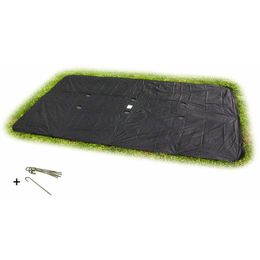 EXIT ebenerdiges Trampolin Abdeckplane rechteckig 275x458cm - Schwarz