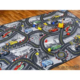 Snapstyle - Spiel Kinderteppich Disney Cars Grau - 160x160 cm
