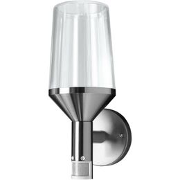 Led Wandleuchte mit Sensor für E27 Leuchtmittel, Design Leuchte in Kelchoptik für Außen, Edelstahl, endura classic calice wall sensor E27 - LEDVANCE