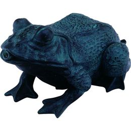 Heissner Teichfigur Speier Frosch Dekor Bronze