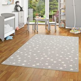 Snapstyle - Kinder Spiel Teppich Sterne Grau - 80x160 cm