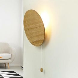 Licht-Erlebnisse - Natürliche Wandlampe Holz Eiche G9 Schlafzimmer Flur - Holz (hell)