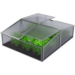 TroniTechnik - Mini Gewächshaus Calla aus Aluminium, 1,2m², 4mm Wand, kompakt, UV-beständig
