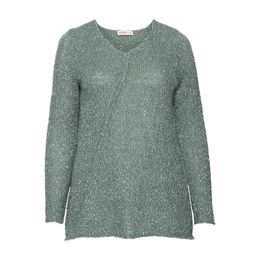 sheego Große Größen: Pullover aus Strukturgarn, eukalyptus, Gr.40/42