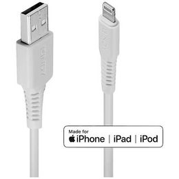 Lindy USB-Kabel USB 2.0 USB-A Stecker, Apple Lightning Stecker 3.00 m Weiß 31328