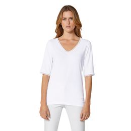 Madeleine Mode MADELEINE Shirt mit Lochstickerei Damen weiß / weiß
