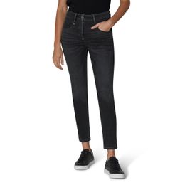 Madeleine Mode MADELEINE Verkürzte Slim-Fit-Jeans mit nachhaltiger Baumwolle und Waschung Damen black / schwarz