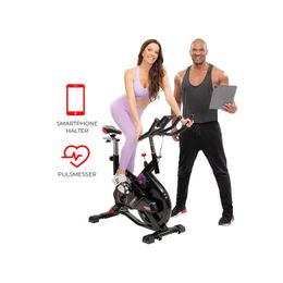 miweba Sports Indoor Cycle MS300, 13 kg Schwungrad, für zuhause geeignet (Schwarz)