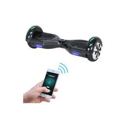 ROBWAY W1 Hoverboard für Erwachsene und Kinder, 6,5 Zoll, Self-Balance, Bluetooth, App, 700 Watt, LEDs (Carbon)