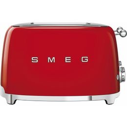 Smeg - Toaster 4 Scheiben TSF03RDEU aus Edelstahl, rot