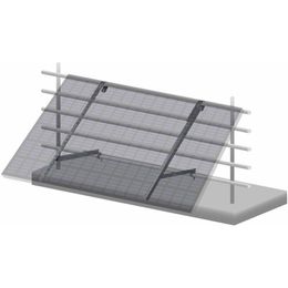 Zelsius - Universal Solarmodul Balkon Halterung Set mit verstellbarem Winkel, Aluminium Montageset