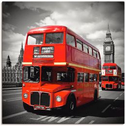 Artland Wandbild »Houses of Parliament & Red Buses«, Großbritannien, (1 St.), als Alubild, Leinwandbild, Wandaufkleber oder Poster in versch....