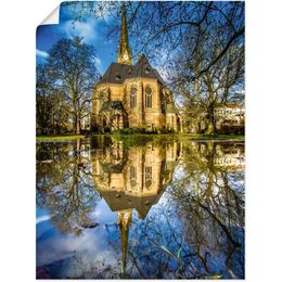Artland Wandbild »Lutherkirche Spiegelung in einer Pfütze«, Gebäude, (1 St.), als Alubild, Leinwandbild, Wandaufkleber oder Poster in versch....