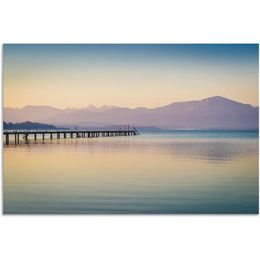 Artland Wandbild »Morgen am Chiemsee«, Seebilder, (1 St.), als Alubild, Leinwandbild, Wandaufkleber oder Poster in versch. Größen gelb