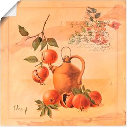 Artland Wandbild »Mediterrane Komposition«, Arrangements, (1 St.), als Leinwandbild, Wandaufkleber oder Poster in versch. Größen rot