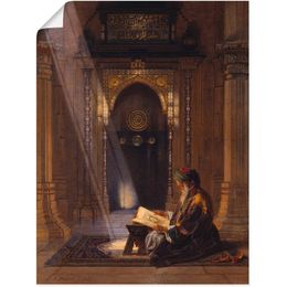 Artland Wandbild »In der Moschee.«, Religion, (1 St.), als Leinwandbild, Wandaufkleber oder Poster in versch. Größen braun