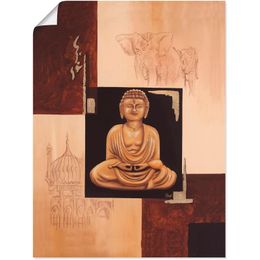 Artland Wandbild »Indisches Gefühl I«, Religion, (1 St.), als Alubild, Leinwandbild, Wandaufkleber oder Poster in versch. Größen braun