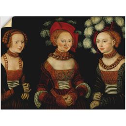 Artland Wandbild »Prinzessinnen Sibylla, Emilia, Sidonia«, Menschen, (1 St.), als Leinwandbild, Wandaufkleber oder Poster in versch. Größen braun