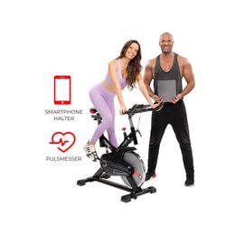 miweba Sports Indoor Cycle MS200, 13 kg Schwungrad, für zuhause geeignet (Schwarz)