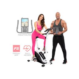 miweba Sports Ergometer ME400, Fahrradergometer für zuhause, sitzend, 12 kg Schwungmasse (Schwarz Weiß)