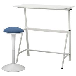 IKEA GLADHÖJDEN / NILSERIK Schreibtisch und Stütze sitz/steh