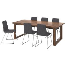 IKEA MÖRBYLÅNGA / LILLÅNÄS Tisch und 6 Stühle