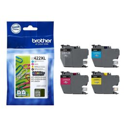 Original Brother LC-422XLVAL Druckerpatronen Multipack (Schwarz,Cyan,Magenta,Gelb)