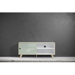 INTER-FURN TV-Schrank Adelaide Modernes Design, grün|weiß