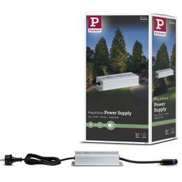Paulmann Outdoor Plug & Shine Power Supply Silber Alu Trafo (IP67 150W 24V DC), schwarz|silberfarben