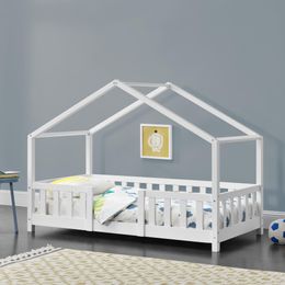 en.casa® en.casa Kinderbett Treviolo 80x160 cm Weiß