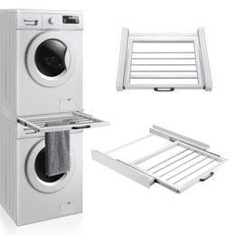 en.casa® en.casa Verbindungsrahmen für Waschmaschine/Trockner mit Handtuchhalter