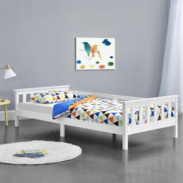 en.casa® en.casa Kinderbett Nuuk 90x200 cm Weiß