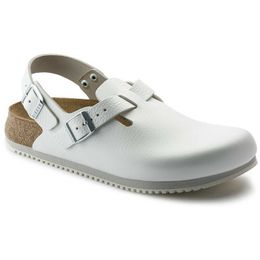 Clog Tokio Super Grip, Naturleder, weiß, Weite normal, Größe 46 - Birkenstock