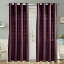 Gardinen mit Ösen Rajput lila2er Set, 140 x 140 cm - Lila - Homescapes