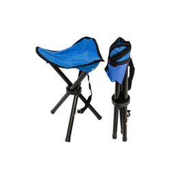 AMANKA Camping Hocker Klapphocker Angelhocker Falthocker Campinghocker Dreibein Stuhl Blau