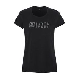 JETTE SPORT Print-Shirt mit funkelndem Logo-Dekor