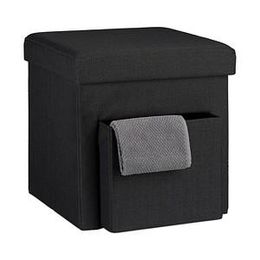 Relaxdays Hocker mit Stauraum 10020369_46 schwarz