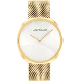 Quarzuhr Calvin Klein "SCULPTURAL, 25200246" Armbanduhren goldfarben Damen Quarzuhren