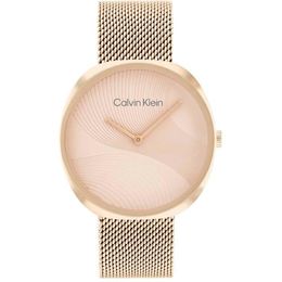 Quarzuhr Calvin Klein "SCULPTURAL, 25200247" Armbanduhren rosegold (roségoldfarben) Damen Quarzuhren
