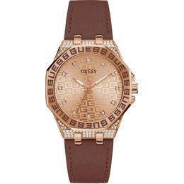 Quarzuhr Guess "GW0547L2" Armbanduhren rosegold (braun) Damen Quarzuhren