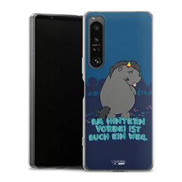 DeinDesign Handyhülle Grummeleinhorn am Hintern vorbei, Sony Xperia 1 IV Silikon Hülle Bumper Case Handy Schutzhülle, weiß