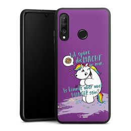 DeinDesign Handyhülle Ich spüre die Macht, Huawei P30 Lite Premium Silikon Hülle Premium Case Handy Schutzhülle, schwarz