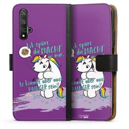 DeinDesign Handyhülle Ich spüre die Macht, Huawei Nova 5T Hülle Handy Flip Case Wallet Cover Handytasche Leder, schwarz