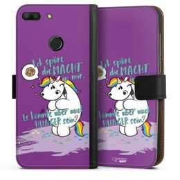 DeinDesign Handyhülle Ich spüre die Macht, Huawei Honor 9 Lite Hülle Handy Flip Case Wallet Cover, schwarz
