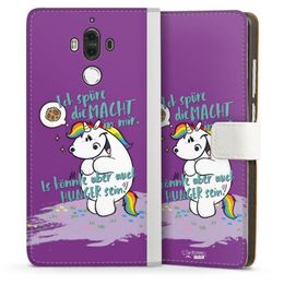 DeinDesign Handyhülle Ich spüre die Macht, Huawei Mate 9 Hülle Handy Flip Case Wallet Cover Handytasche Leder, weiß