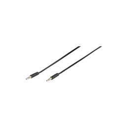 Vivanco Klinkenverbindung stereo, ultraflach, 0,3m (46130) Audio- & Video-Kabel