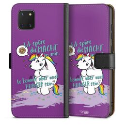 DeinDesign Handyhülle Ich spüre die Macht, Samsung Galaxy Note 10 lite Hülle Handy Flip Case Wallet Cover, schwarz