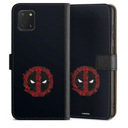 DeinDesign Handyhülle Marvel Deadpool Logo Deadpool Logo, Samsung Galaxy Note 10 lite Hülle Handy Flip Case Wallet Cover, schwarz